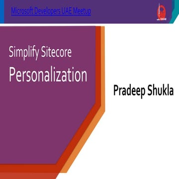 Sitecore personalization Basic | PPTX | Web Development | Internet