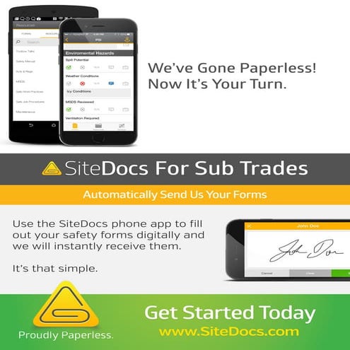 SiteDocs Subtrade Invitation | PDF