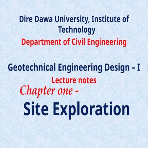 SOIL EXPLORATION | PPT