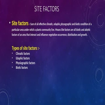 Site Factors. and locality Factors .pptx