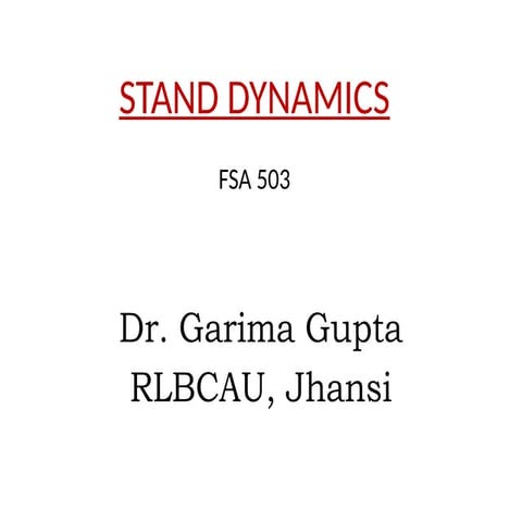 Teaching Forest Stand Dynamics | PDF
