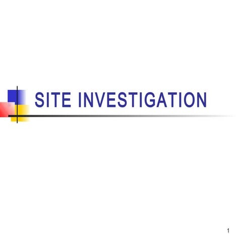 Siteinvestigation | PPT