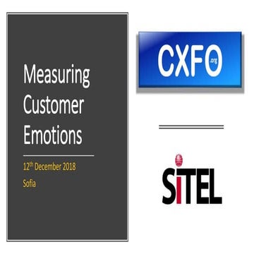 Measuring Emotions Sitel EE | PPTX