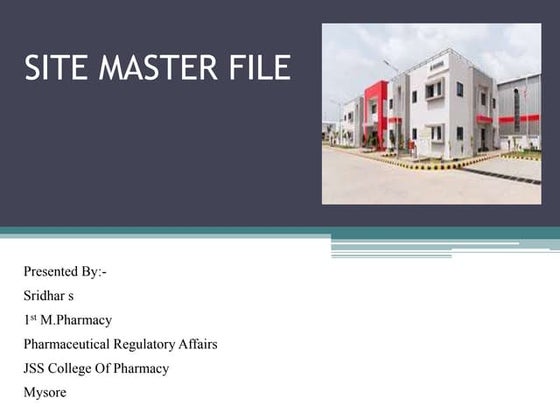 SITE MASTER FILE | PPTX