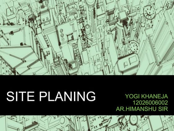 Site Planning- Principles and Considerations | PDF | Developmental ...