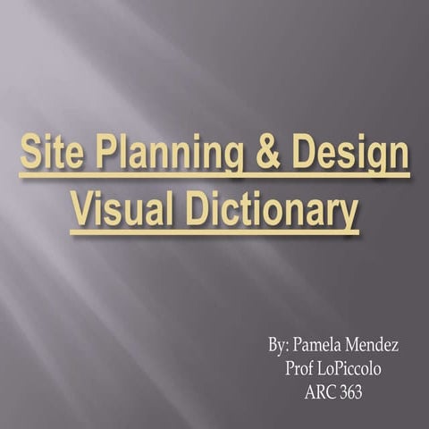 Site Planning Slides Design | PPTX