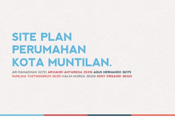 Laporan Desain Site Plan Perumahan Kota Muntilan | PDF