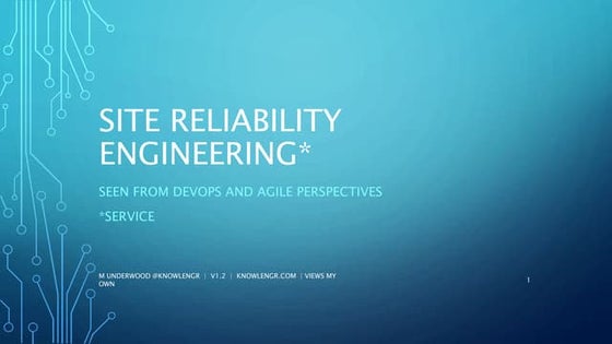 What is Site Reliability Engineering (SRE) | PPT