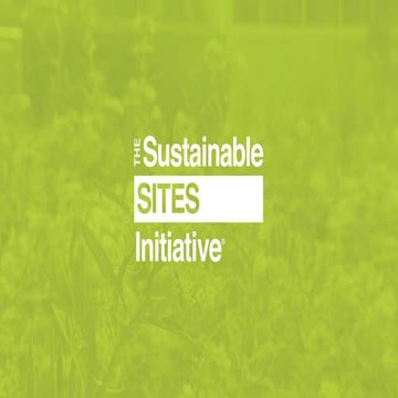 The Sustainable Sites Initiative | PPT
