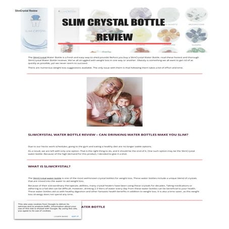 SLIM CRYSTAL BOTTLE THE BEST FOR WEIGHTLOSS | PDF
