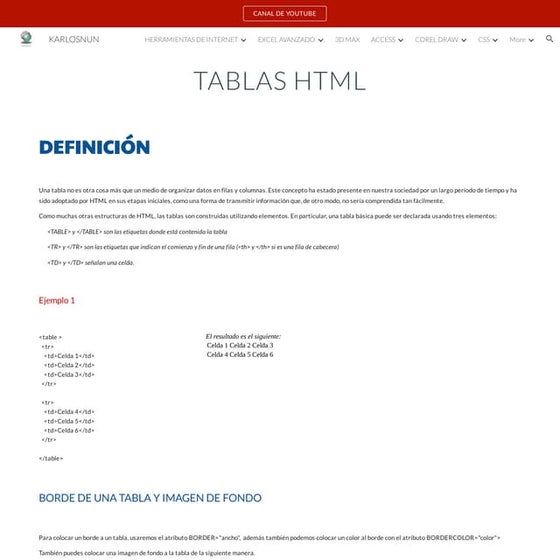 Conceptos básicos Tablas en HTML para ayudar a programar | PPTX