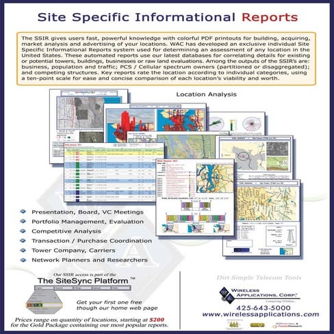 Site Specific Informational Reports Web | PDF