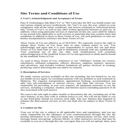 Site terms and conditions of use | PDF