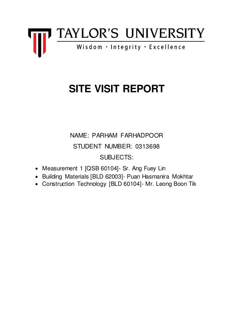 Site Visit Report site-visit-report