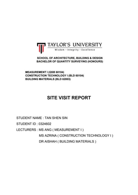 ARCHITECTURAL SITE VISIT | PDF