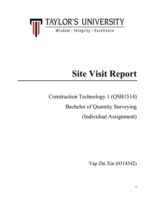 site visit report (final) | PDF
