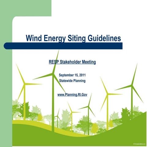 Standards And Guidelines For Wind Farm Development | PPT