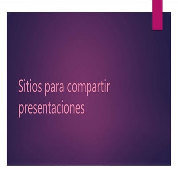 Sitios para compartir presentaciones | PPTX