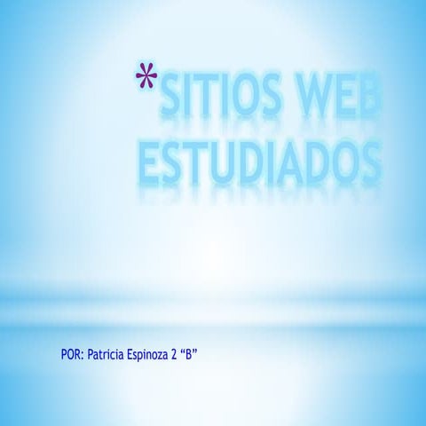 Sitios web-slideshare | PPTX