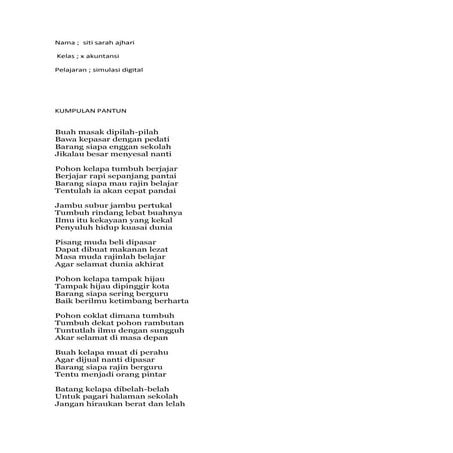 kumpulan pantun | DOCX