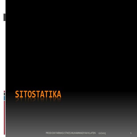 Obat-Obatan Sitostatika adalah obat yang digunakan untuk mengobati ...