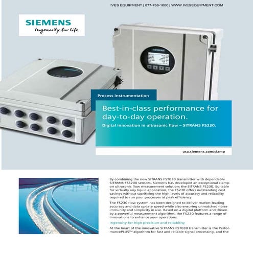 SITRANS FS230 Ultrasonic Flow Measurement | PDF