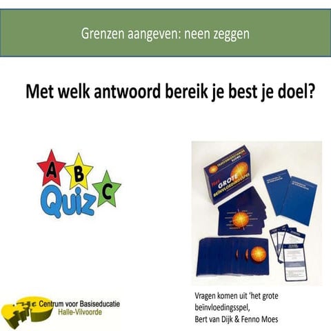 Opdr 11 Assertiviteit | PPT