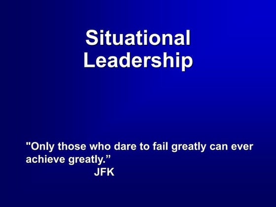 Situational Leadership presentation in s | PPT