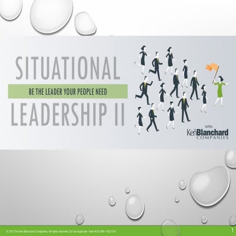 Situational Leadership II - Be the Leader your people need | PPTX