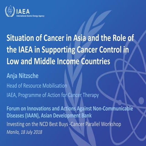 Cancer in Asia and Role of IAEA in Offering Support to Member States | PDF