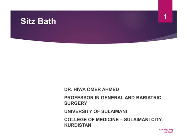Sitz bath Procedure | PPTX