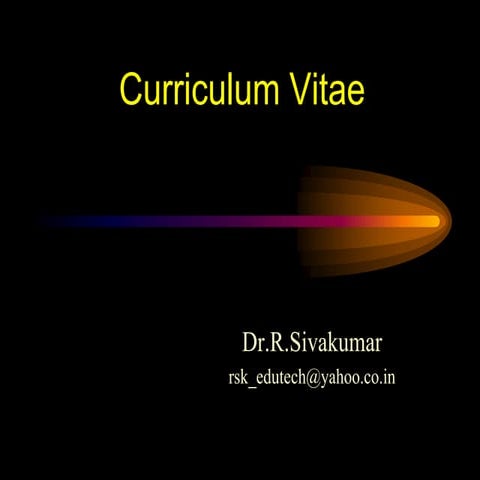 Sivakumar Resume | PPSX