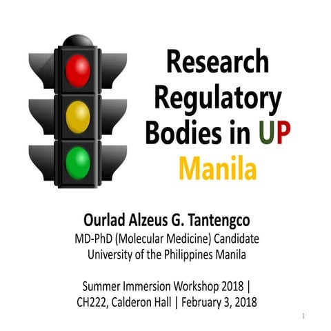 Research Regulatory Bodies in UP Manila | PPTX