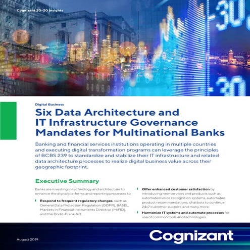 Six Data Architecture and IT Infrastructure Governance Mandates for ...