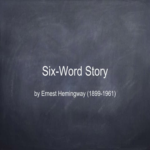 Six word story | PPTX