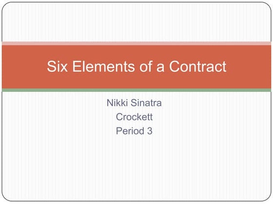 Lecture 1 Introduction To The Law Of Contract Pdf