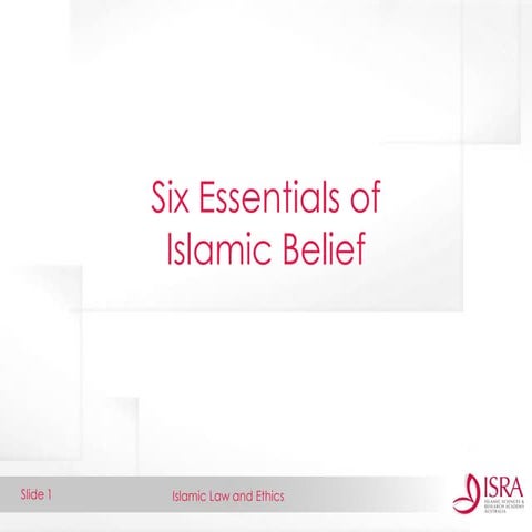 Six essentials of islamic belief | PDF