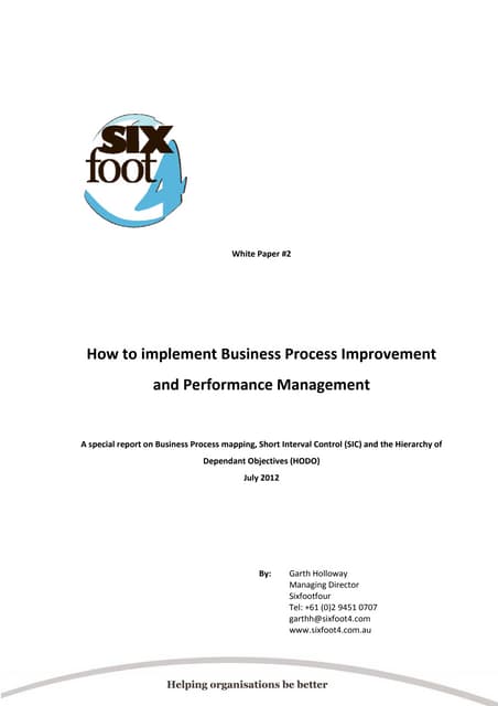 Business process improvement | PDF