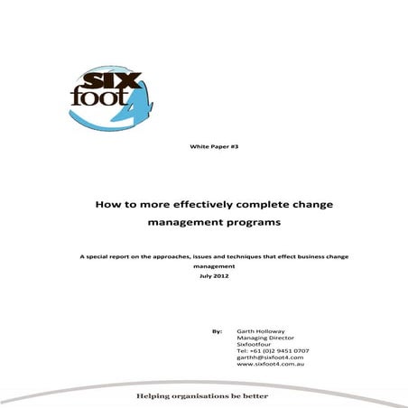 Six foot4 change management white paper | PDF