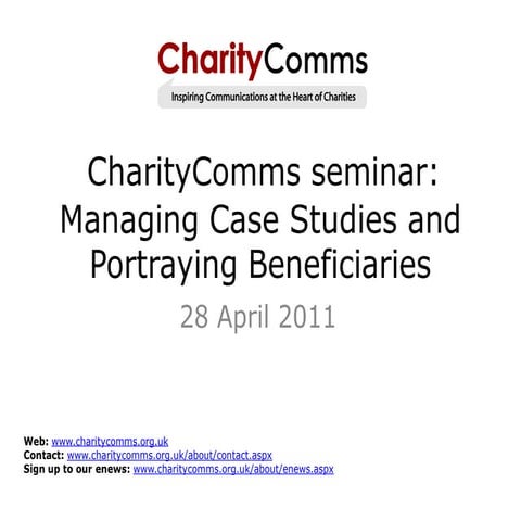 Six ingredients for great charity case studies | PDF