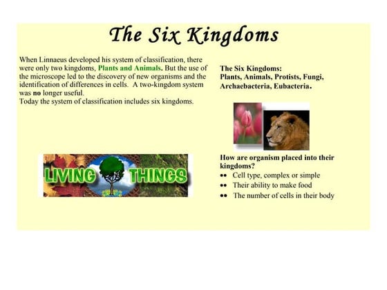 The six kingdoms | PPTX