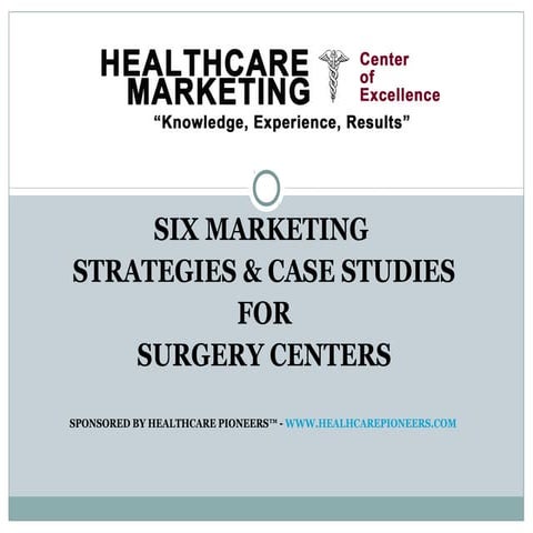 Six marketing strategies for Ambulatory Surgery Centers | PPT