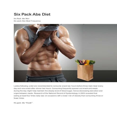 Six pack abs diet | PDF