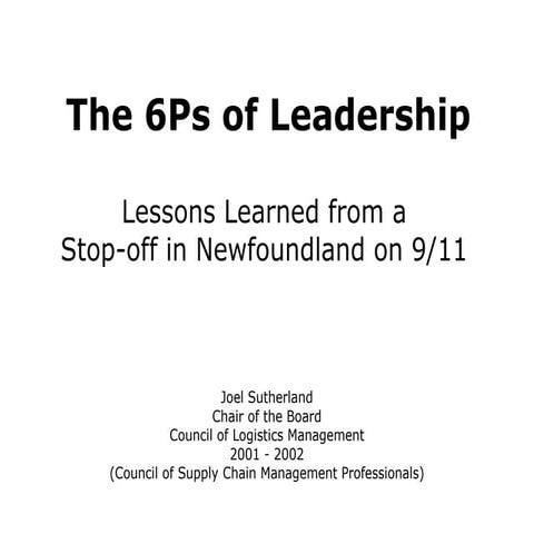 Six Ps Of Leadership | PPT | Air Travel | Travel Type