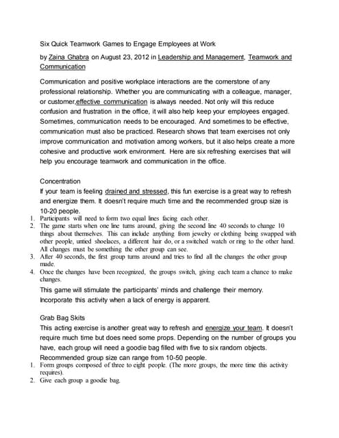 My Top 21 Icebreakers and Meeting exercises | PDF