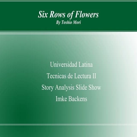 Six rows of flowers | PPT