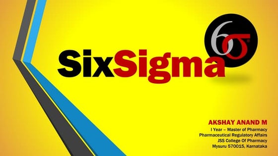 Six Sigma Principle and Methods | PPTX