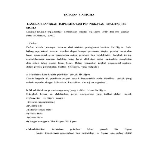 Six sigma | DOCX
