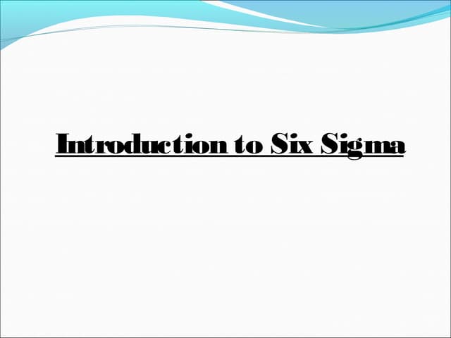 Six Sigma and Quality Management System | PPTX
