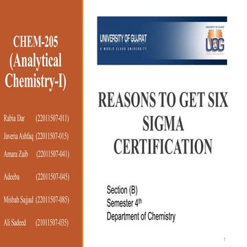 SIX sigma (1)...pptx.. chemistry syllabus.... Analytical chemistry | PPTX